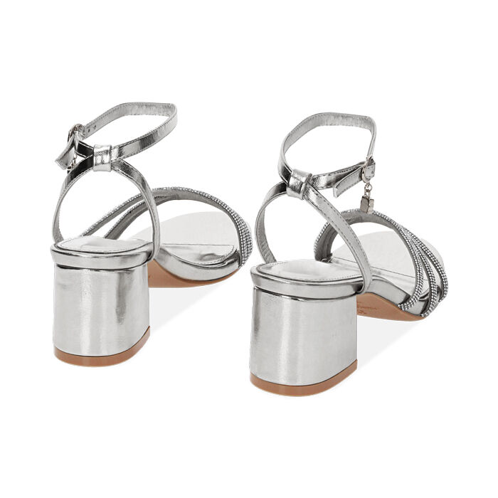 Sandale à talon femme argenté chic| Primadonna Collection