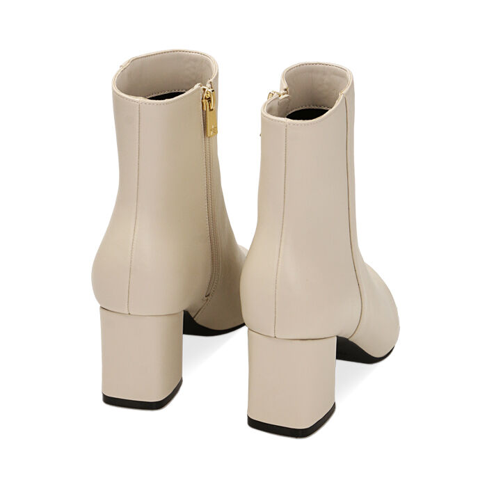 Botines mujer crema, tacòn 6 cm | Primadonna Collection