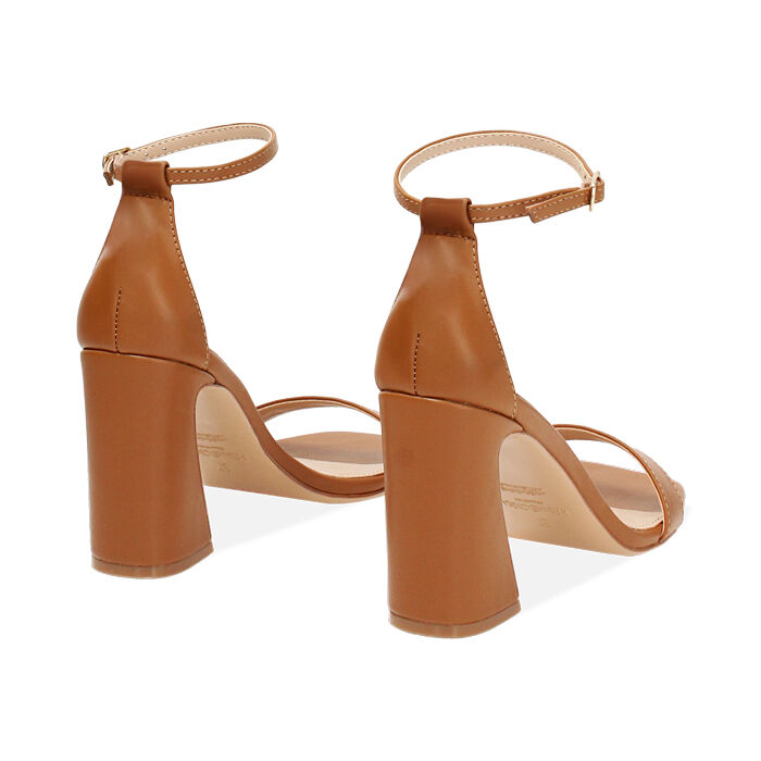 Sandale à talon femme cognac chic| Primadonna Collection