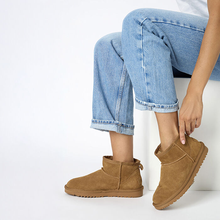 Bottes en daim camel - Primadonna Collection