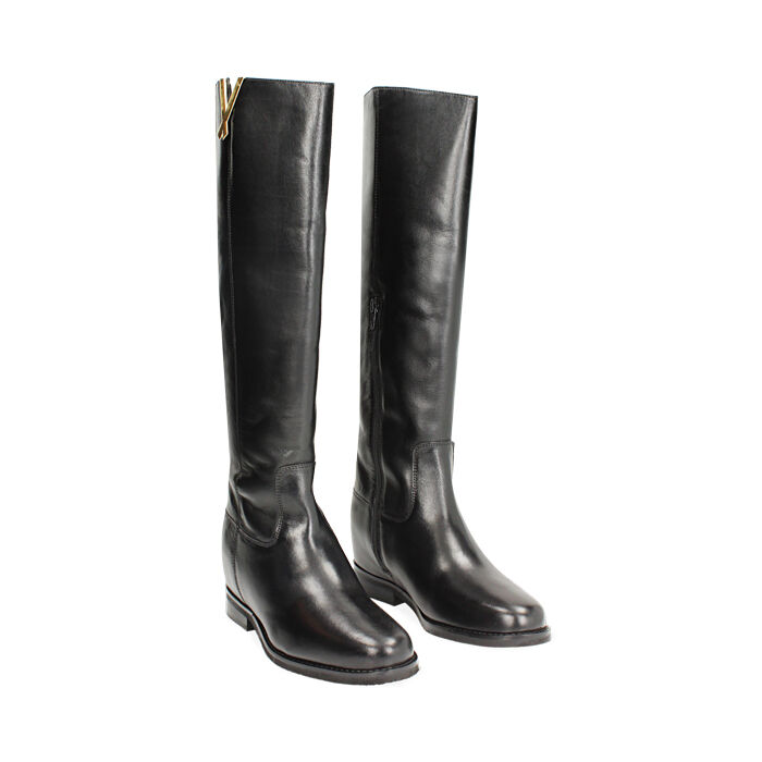 Stivali in pelle nera da donna - Primadonna Collection