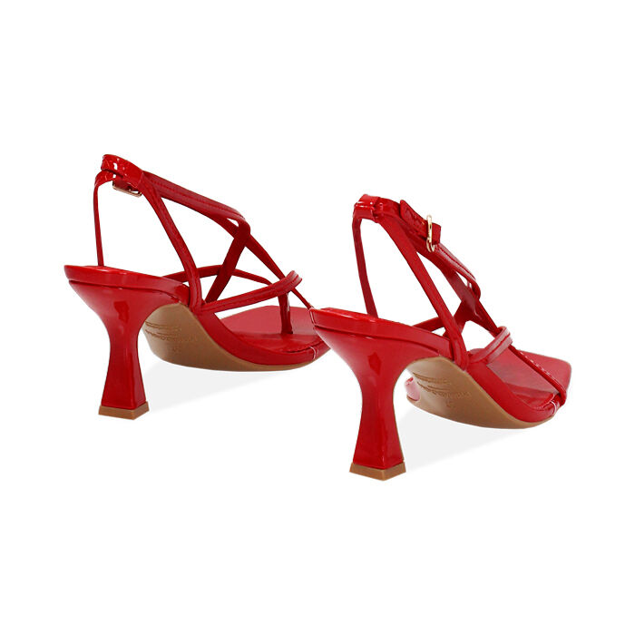 Sandale à talons femme rouge en vernis| Collection Primadonna Collection