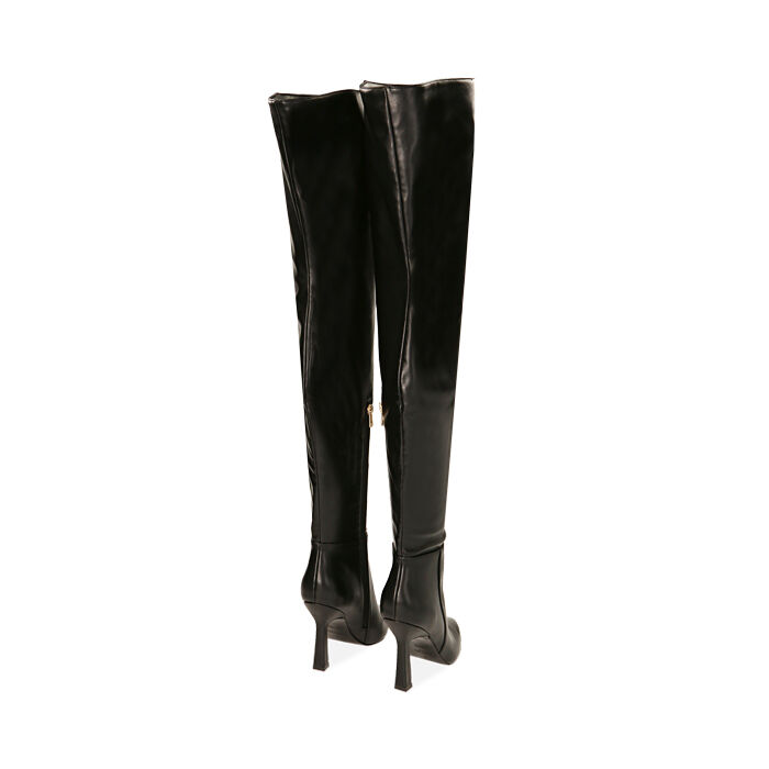 Stivali Donna Overknee Neri Tacco 10 Cm Primadonna Collection