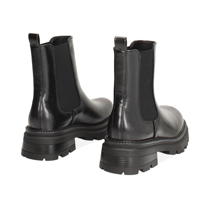 Stivaletti beatles neri con tacco 5,5 cm - Primadonna Collection