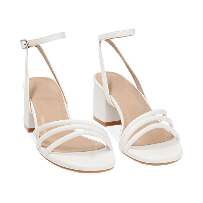 Sandale à talon femme blanche chic | Primadonna Collection