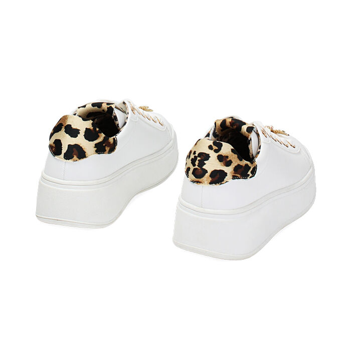 Sneakers femme blanches léopard | Primadonna Collection