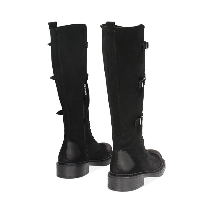Anfibi alti in camoscio neri | Primadonna Collection