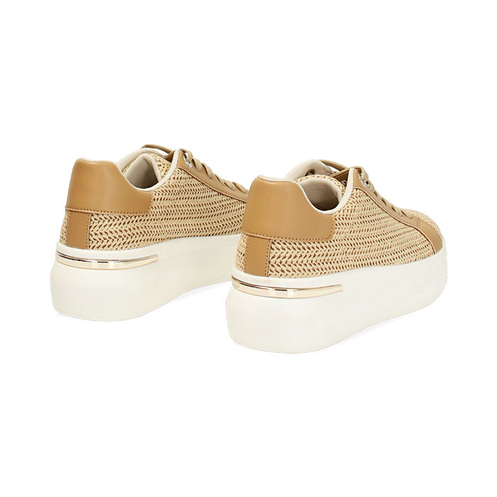 Zapatillas de mujer beige de rafia | Primadonna Collection
