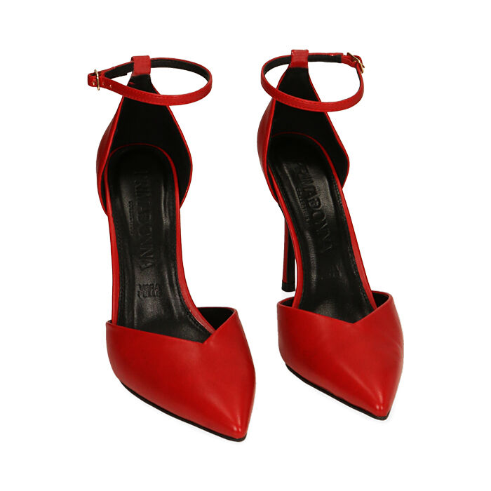 Décolleté donna rosse con cinturino, tacco 10,5 cm | Primadonna Collection
