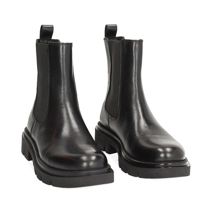 Botín Beatles de mujer negro de piel auténtica - Primadonna Collection