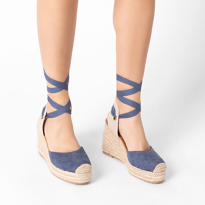 Espadrilles femme en jean en toile | Primadonna Collection