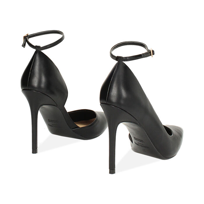 Décolleté Donna Nere Con Cinturino Tacco 11 Cm Primadonna Collection