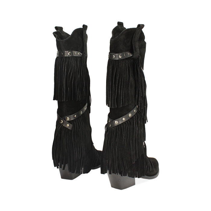 Stivali in camoscio nero eleganti da donna - Primadonna Collection