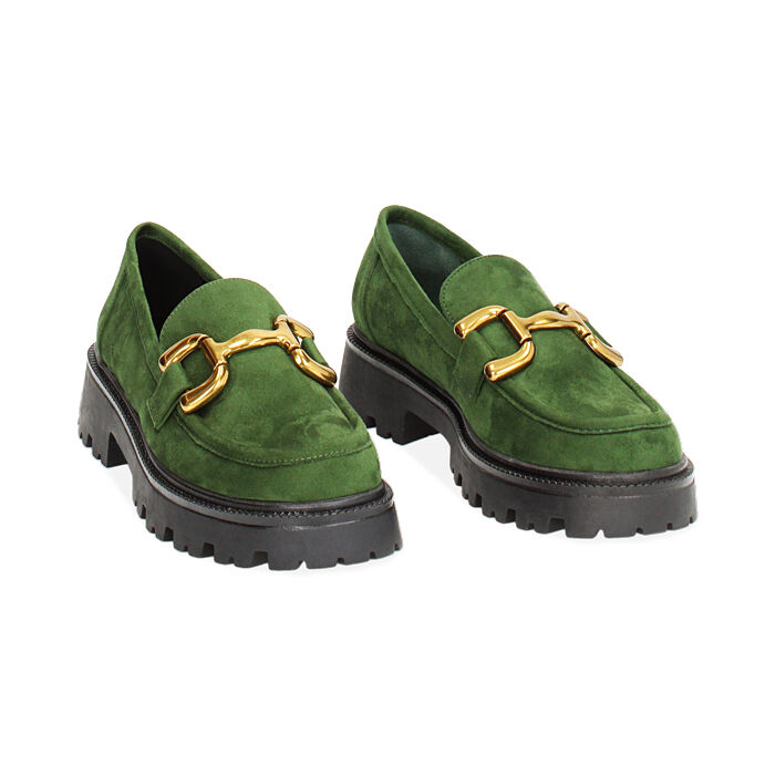 Mocassin vert haut microfibre| Primadonna Collection
