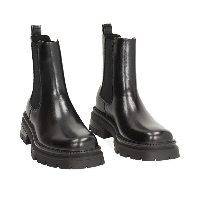 Stivaletti beatles neri con tacco 5,5 cm - Primadonna Collection