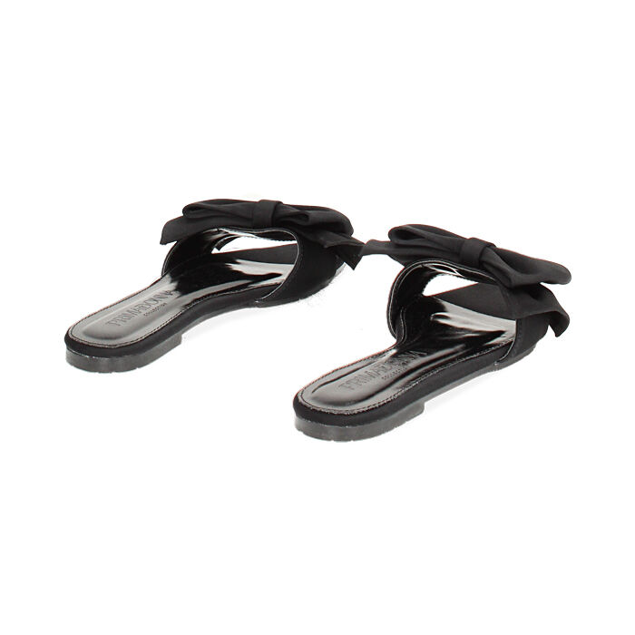 Sandalias Planas Negras De Mujer En Lycra Primadonna Collection