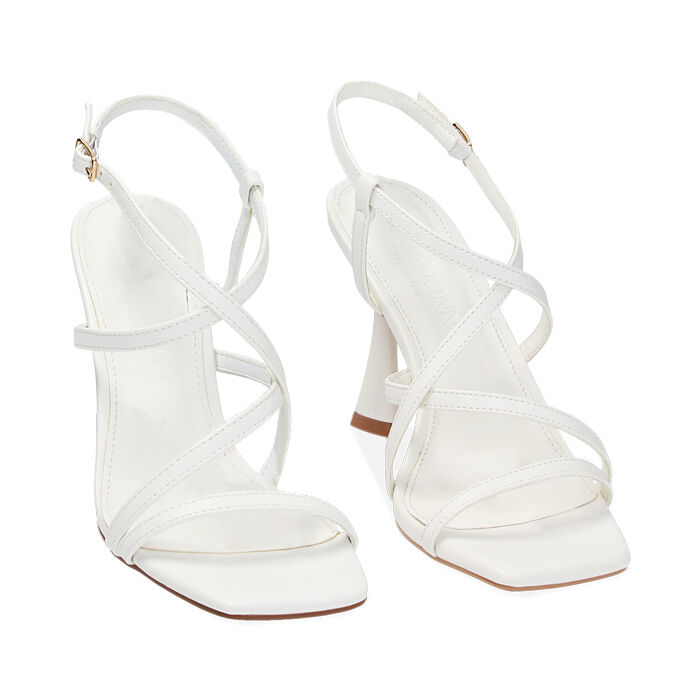 Sandalias de mujer con tacón blancas | Primadonna Collection
