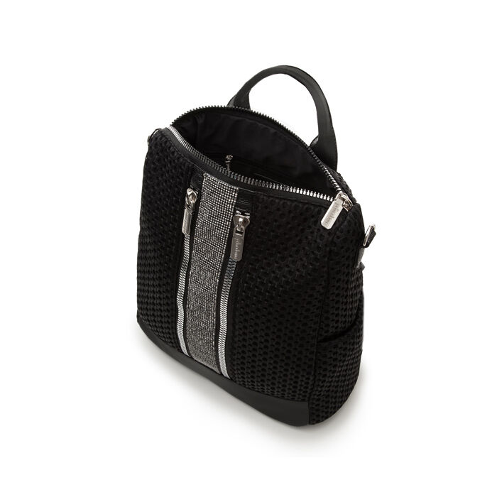 Sac à dos noir en tissu | Primadonna Collection