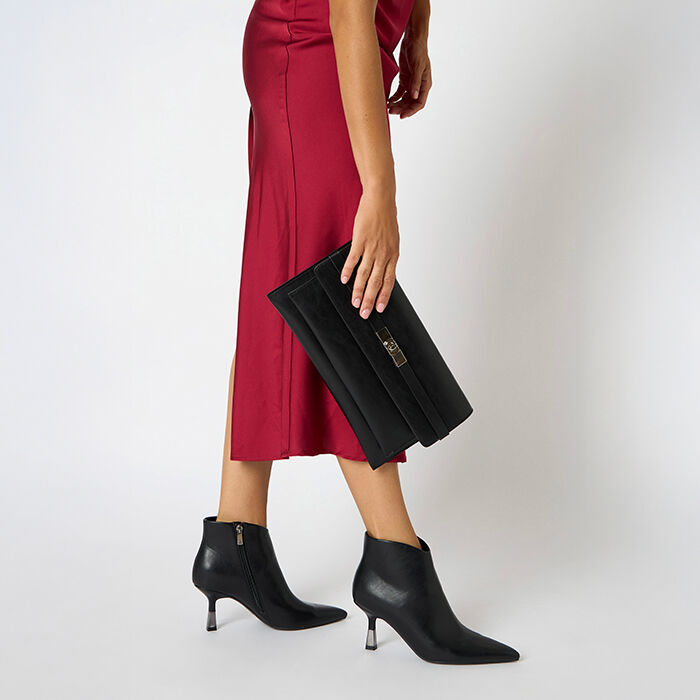 Bottines noires pour femme avec talon de 7,5 cm - Primadonna Collection