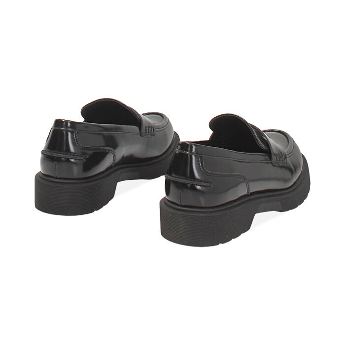 Mocassins noirs avec semelle en caoutchouc - Primadonna Collection